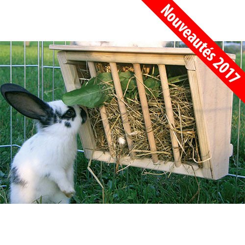 Râtelier à foin en bois pour lapins - Abreuvoirs et nourrisseurs pour ...