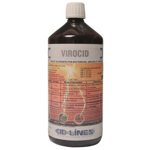 Virocid désinfectant concentré 1L - Nettoyage et hygiène - Equipement ...