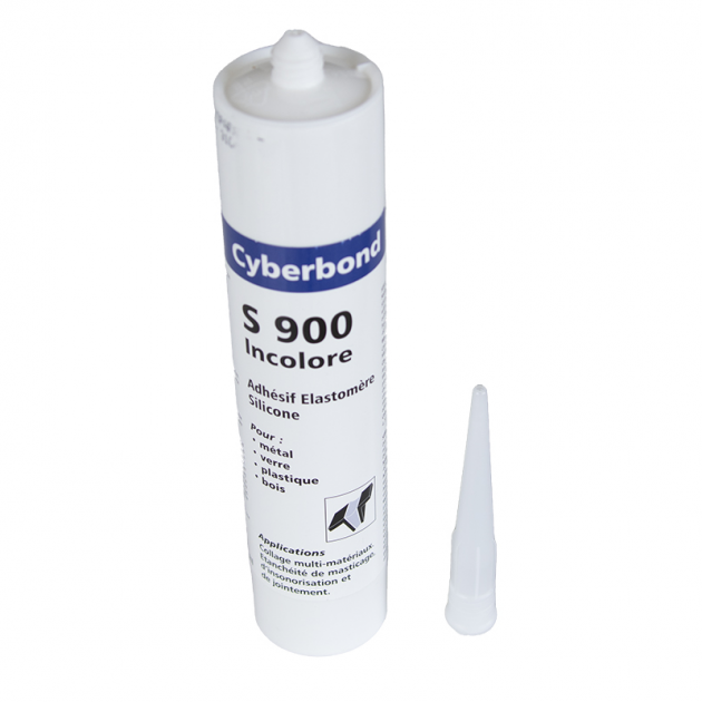 Colle silicone incolore 310ml Cyberbond S 900 - Collage industriel